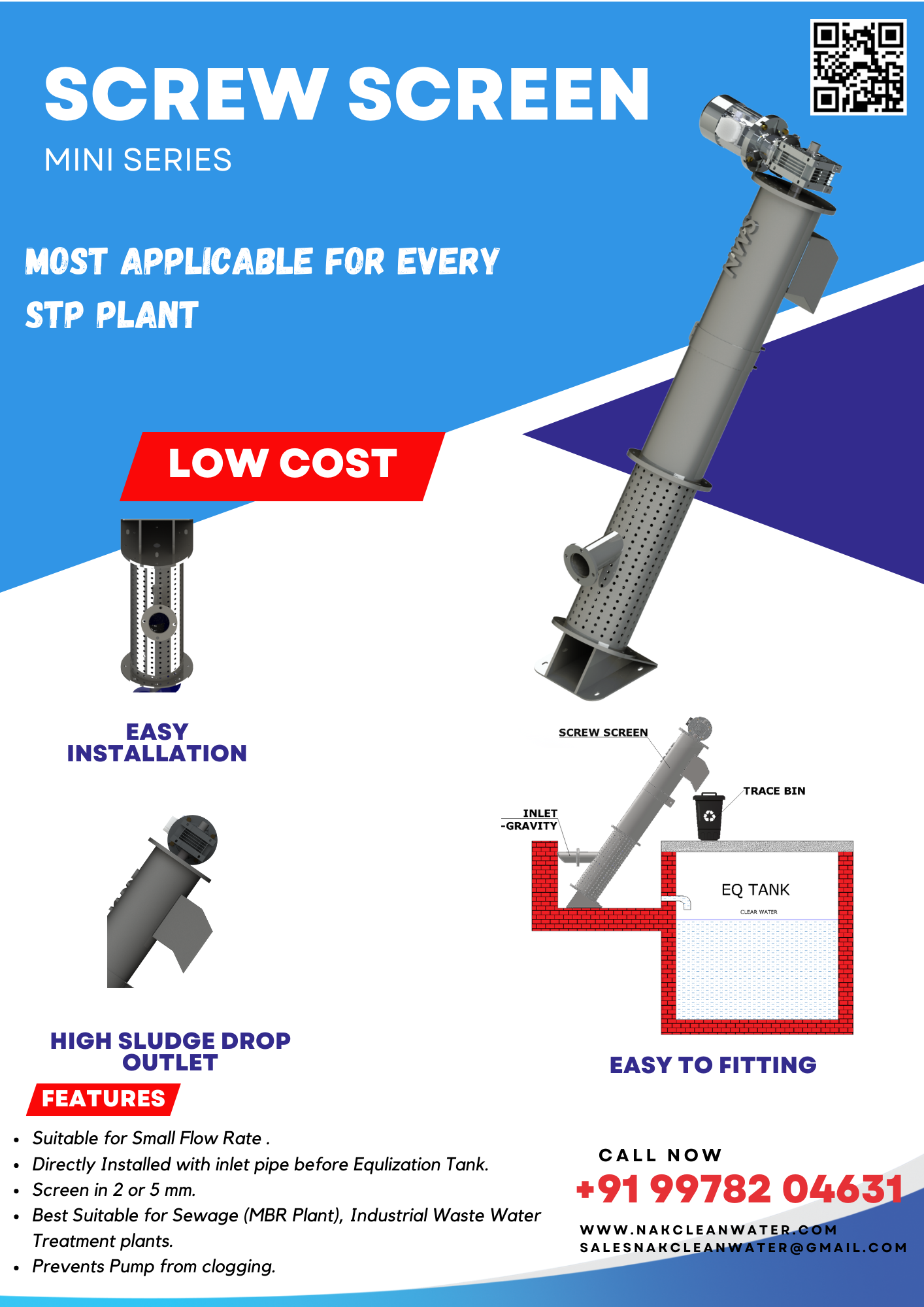 Screw Screen in Wastewater Treatment - Nakclean Water Solution